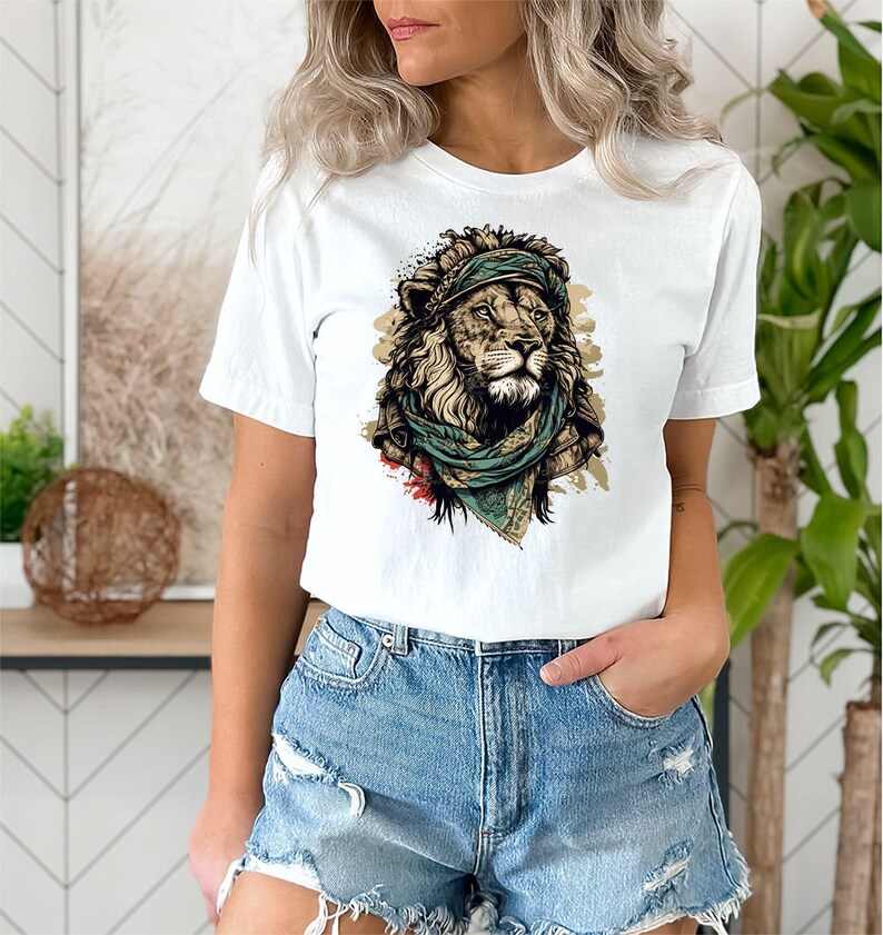 Lion PNG Printable Sublimation Design or Clipart Wearing - Etsy