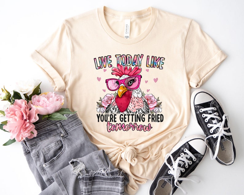Funny Chicken PNG Sublimation Design - Chicken With Eyelashes Live ...