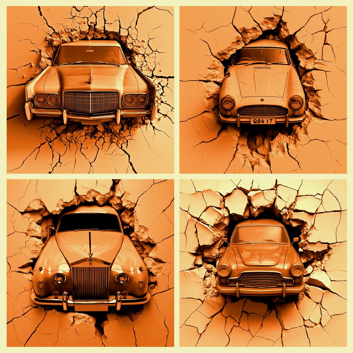 3D Relief Engraving Files Classic Cars Different Types From Wall Cracks ...