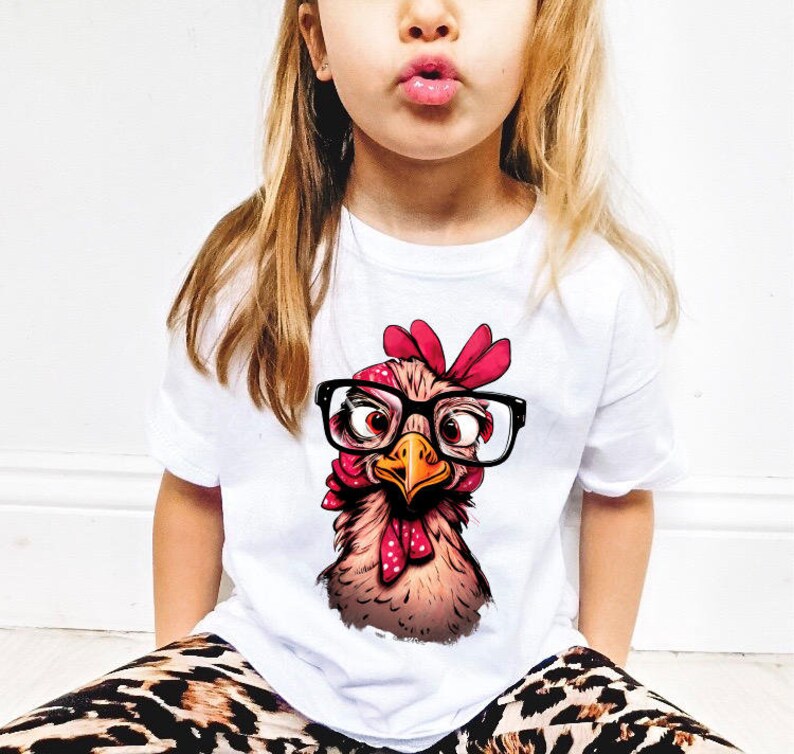 Nerd Chicken PNG Sublimation Design Cute and Funny Face - Etsy