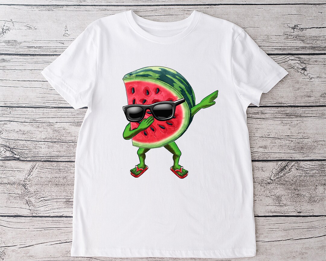 Hawaiian Sublimation PNG Dabbing Watermelon Wearing Sunglasses Instant ...
