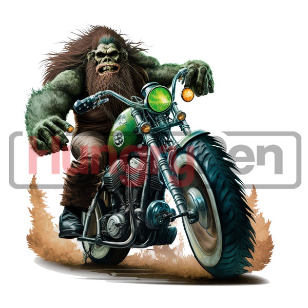 Sasquatch Riding Motorcycle Svg - Etsy