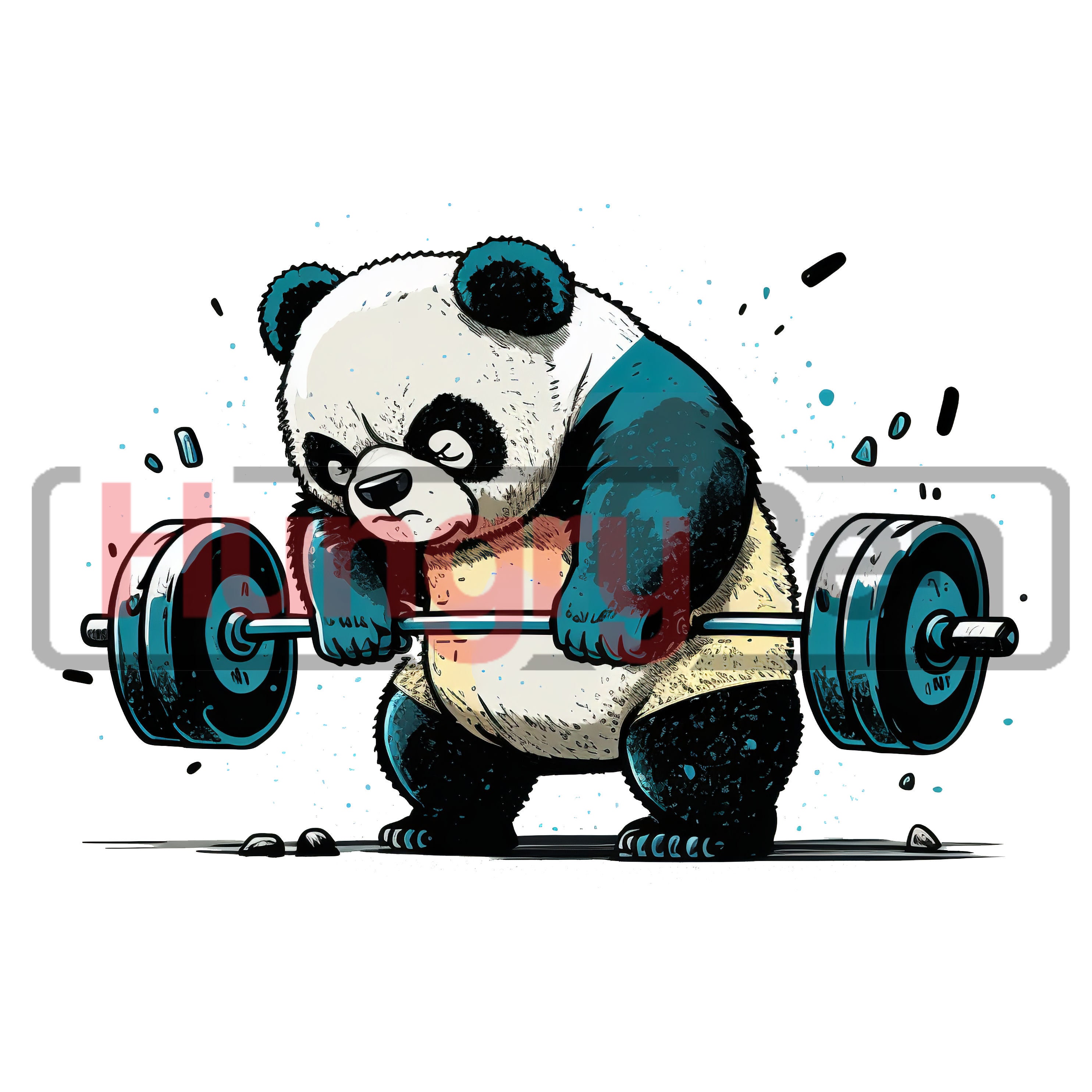 Panda PNG Printable Sublimation Design or Clipart Gym Weight - Etsy Israel
