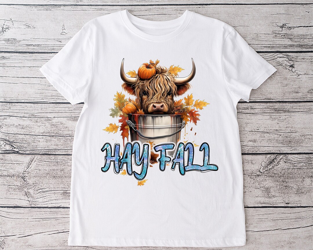 Highland Cow Png Sublimation Printable Hay Fall Cute Theme Sublimation ...