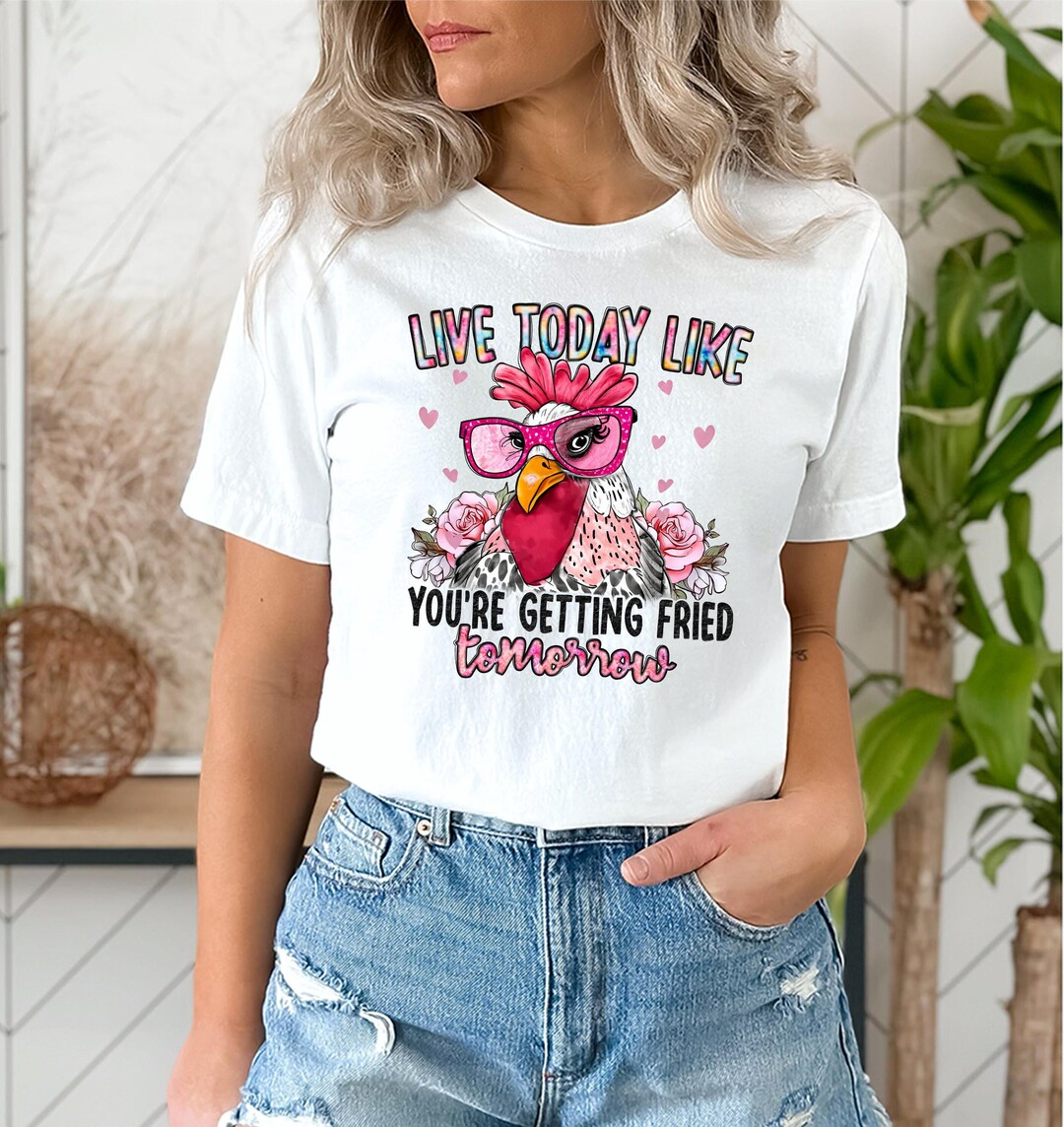 Funny Chicken PNG Sublimation Design - Chicken With Eyelashes Live ...