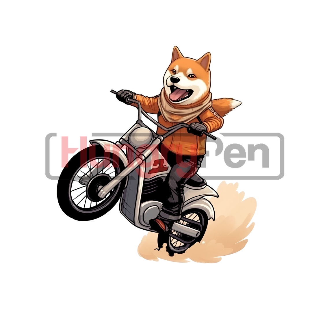 Shiba Inu PNG Printable High Quality Sublimation Design Dirtbike or ...