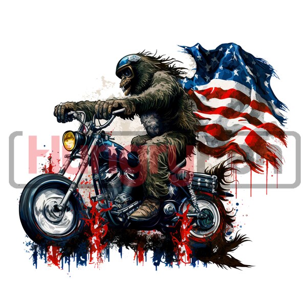 Sasquatch Riding Motorcycle Svg - Etsy