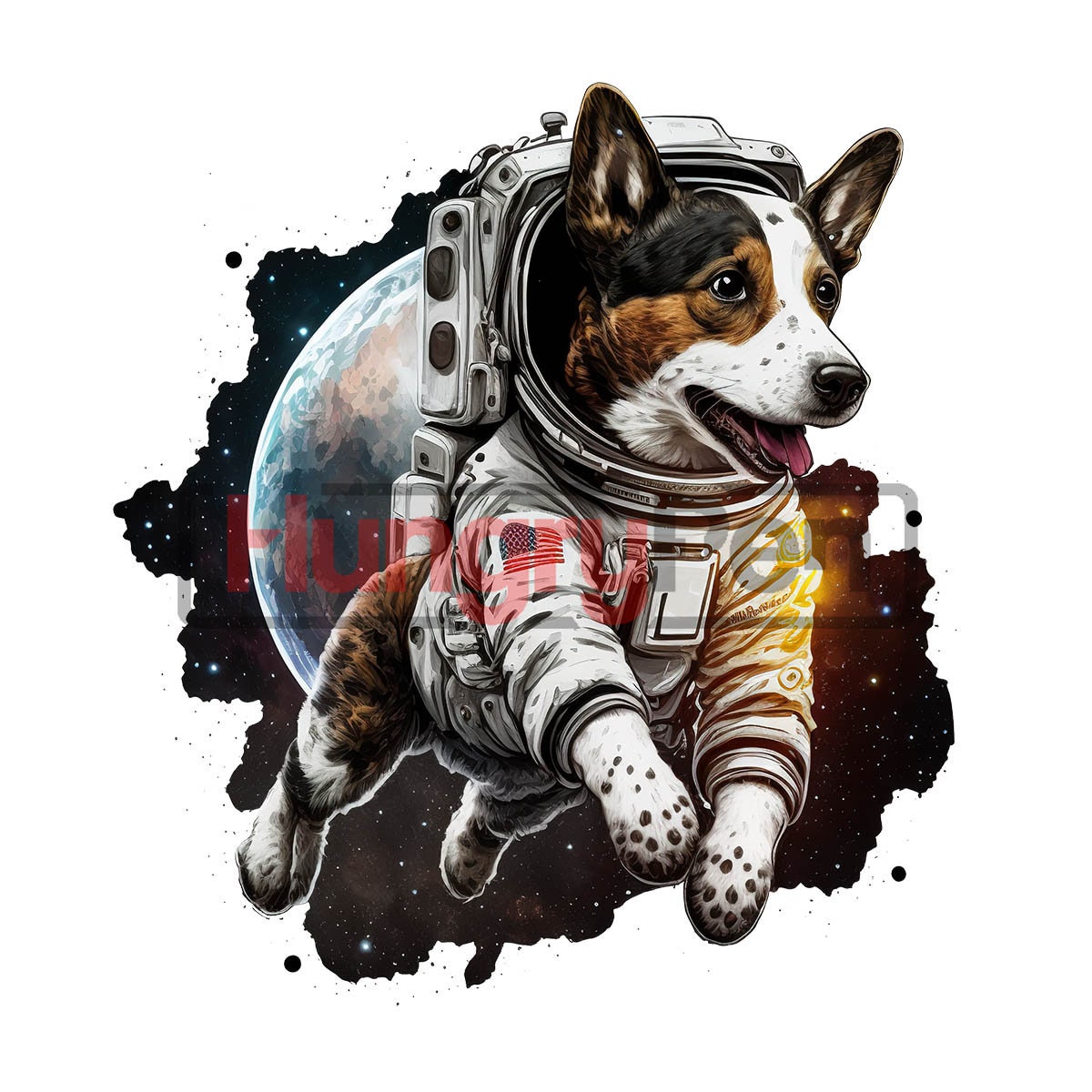 Dog Astronaut Suit Clip Art