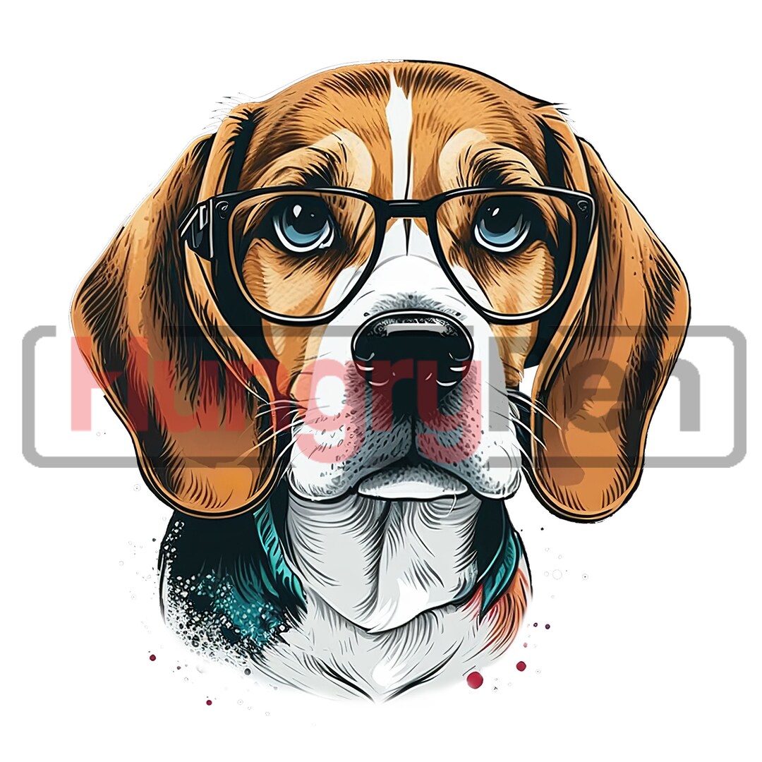 Beagle PNG Printable Sublimation Design or Clipart Geek Nerd - Etsy ...