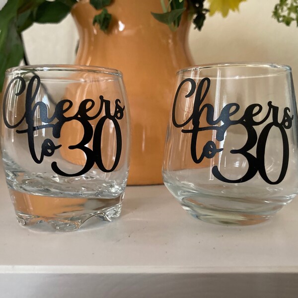 30th Birthday Glass - Etsy