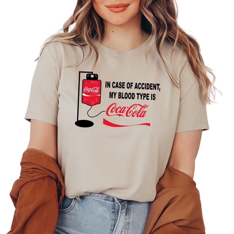 Funny Coca Cola Shirt: Unisex Crewneck With Blood Type Design - Etsy