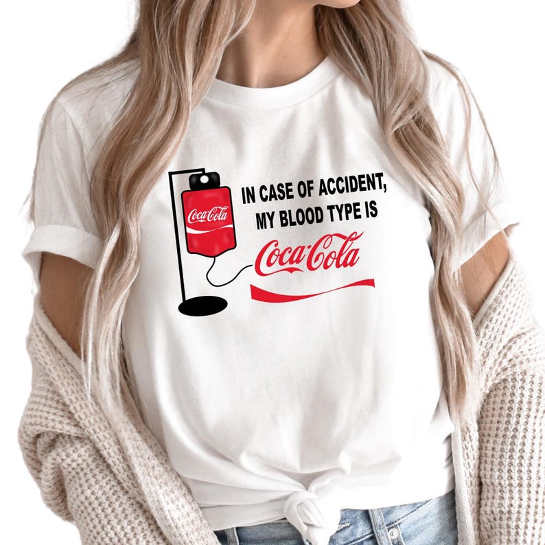 Funny Coca Cola Shirt: Unisex Crewneck With Blood Type Design - Etsy
