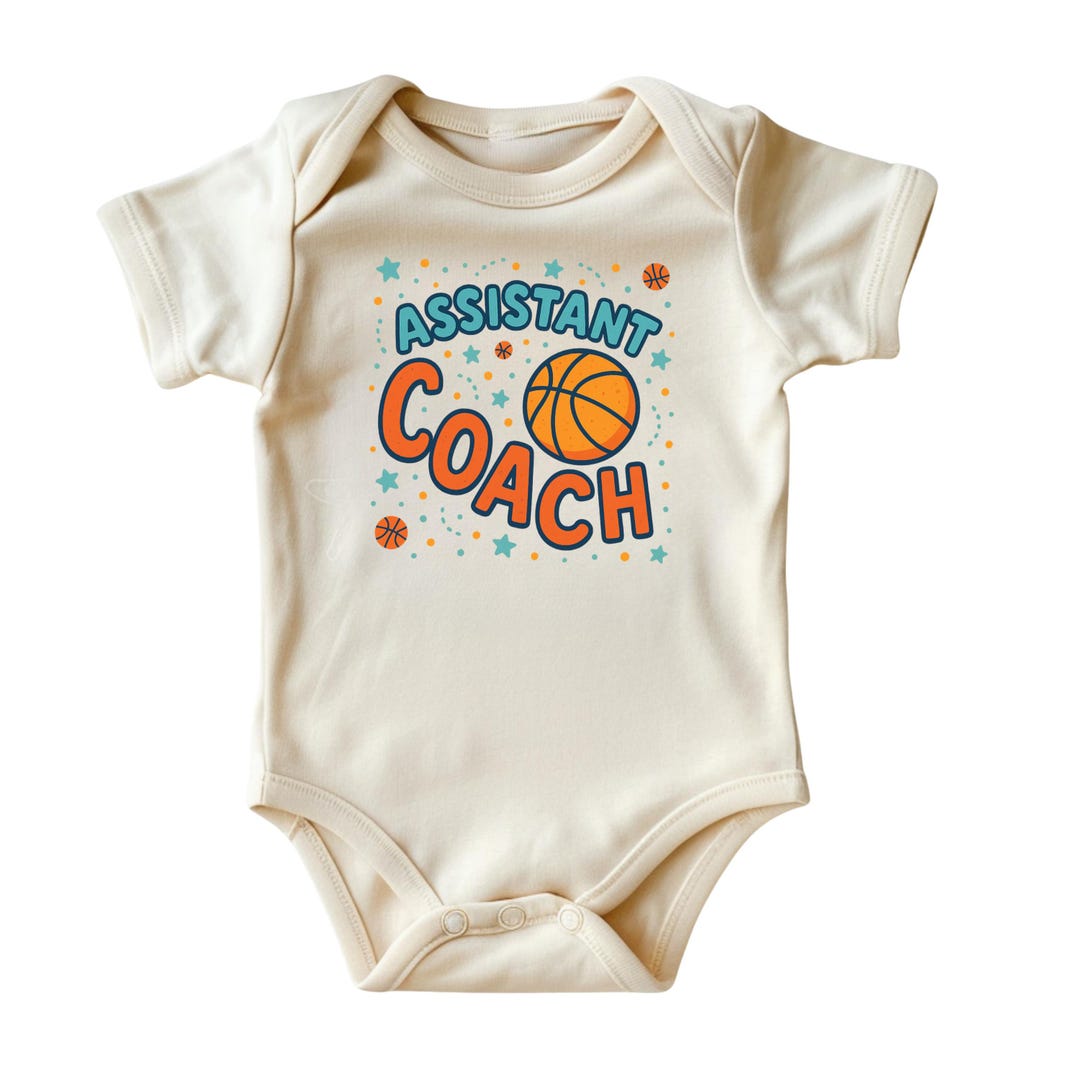 Assistant Coach Baby Onesie® • Natural Color Baby Clothing • Adorable ...