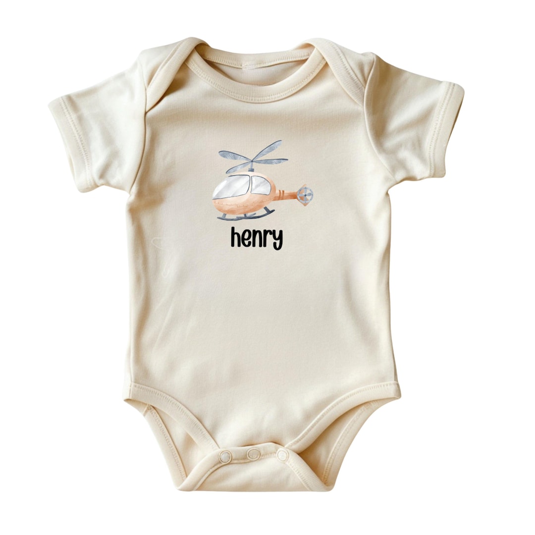 Personalized Baby Onesie® With Helicopter Design • Helicopter Theme ...