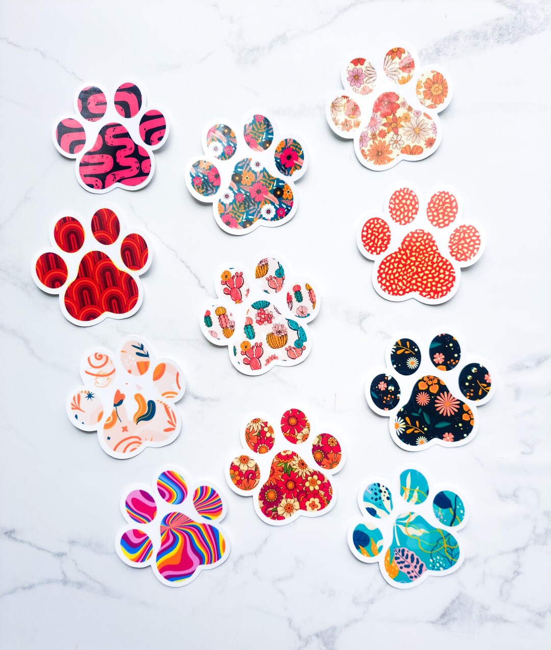 Paw Print Sticker, Paw Print Vinyl Sticker, Cute Paw Print Sticker ...