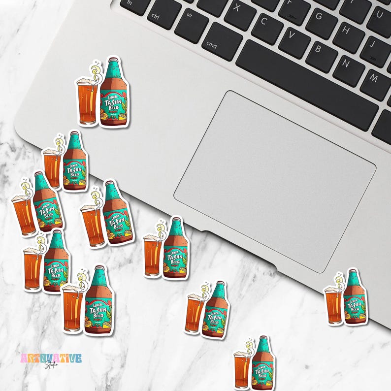 Beer Bottle Sticker, Happy Drink Sticker, Lemon Beer Sticker, Mexican ...