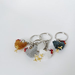 Beaded Chicken Keychain | Animal, Farm, Rooster, Tiktok, Cute, Quirky ...