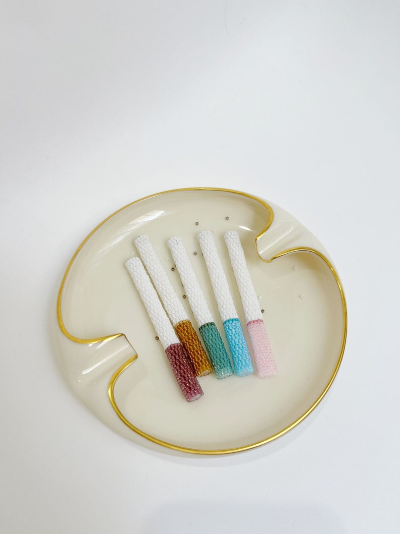 Colorful Beaded Cigarettes | Butt, Lit, Unlit, Artwork, Charm, Unique ...