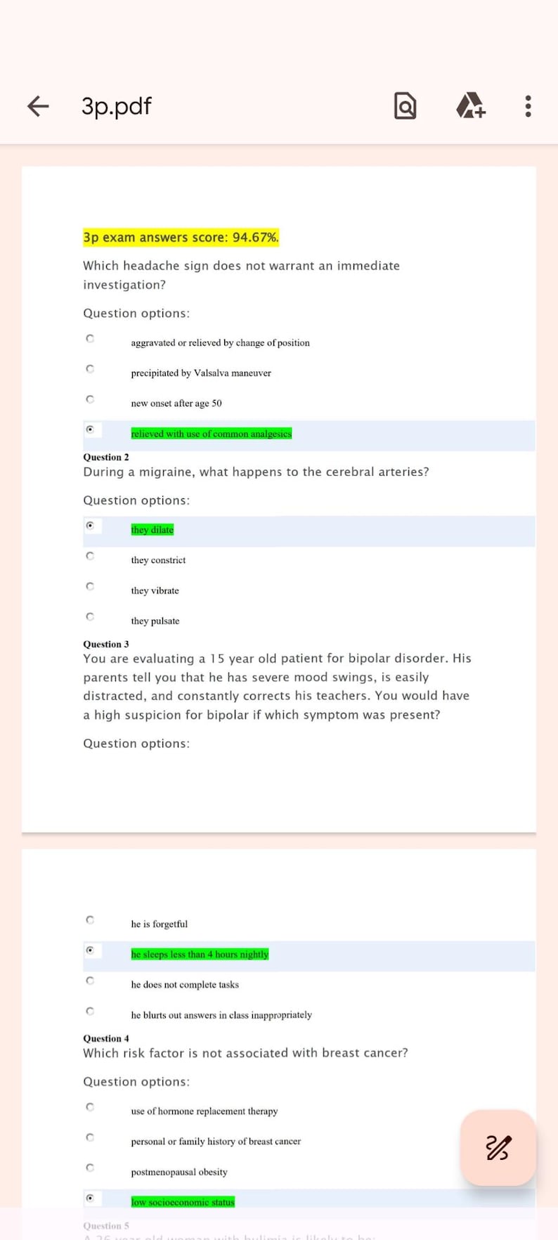 3p Exam Answers Score ; 94.67% - Etsy