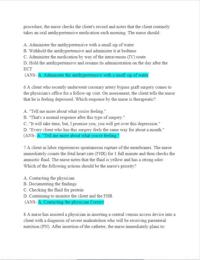 HESI Comprehensive Exit Exam - Etsy