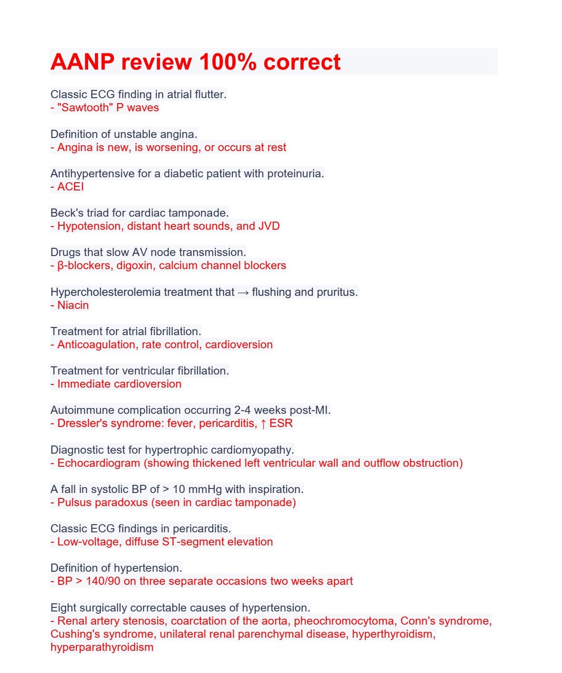 AANP STUDY GUIDE - Etsy