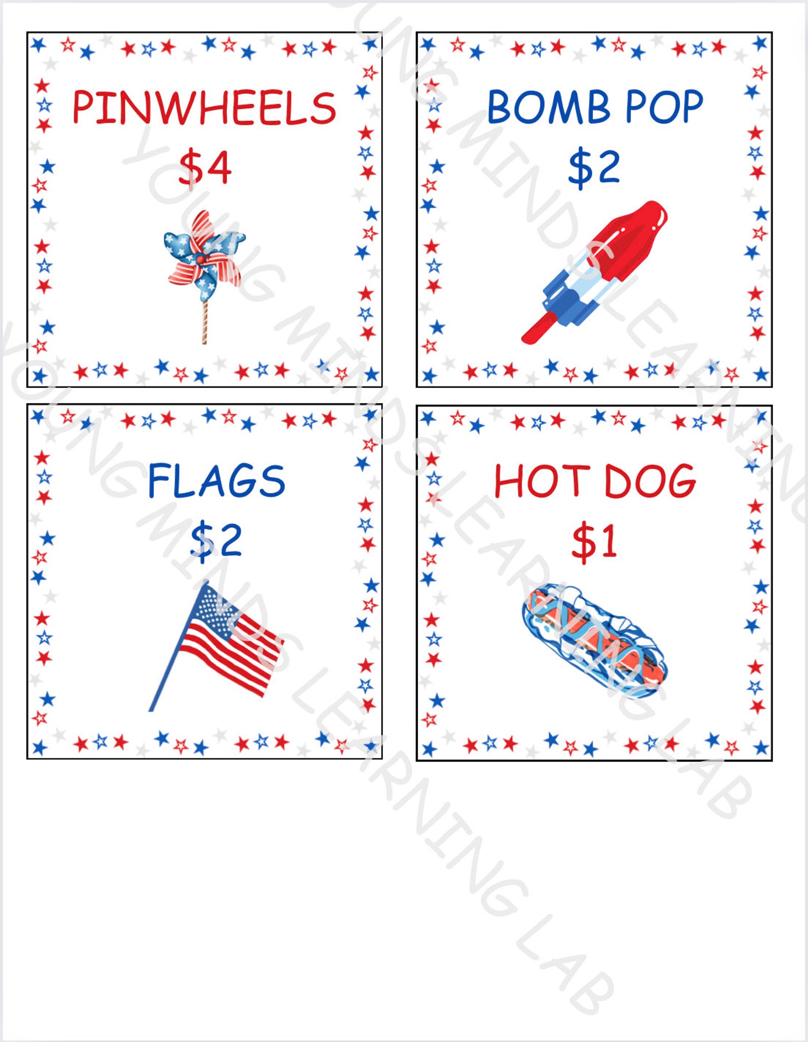Fireworks Stand Dramatic Play Downloadable Printable PDF - Etsy