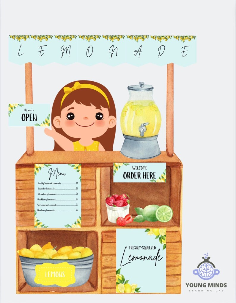 Freshly Squeezed Dramatic Play Lemonade Stand Printable PDF - Etsy