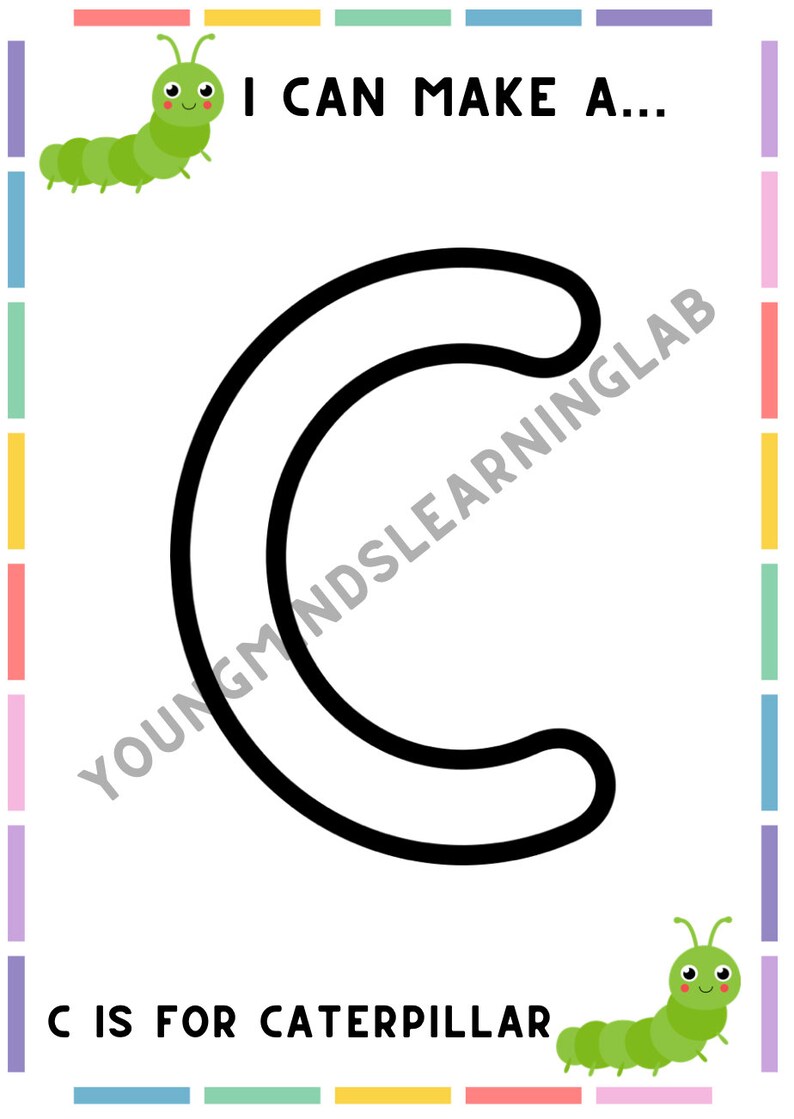 Alphabet Play Dough Flashcards - Etsy