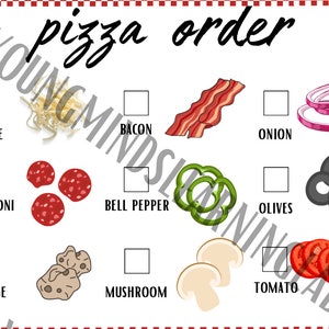 Let's Make A Pizza! Dramatic Play Pizza Parlor Printable - Etsy