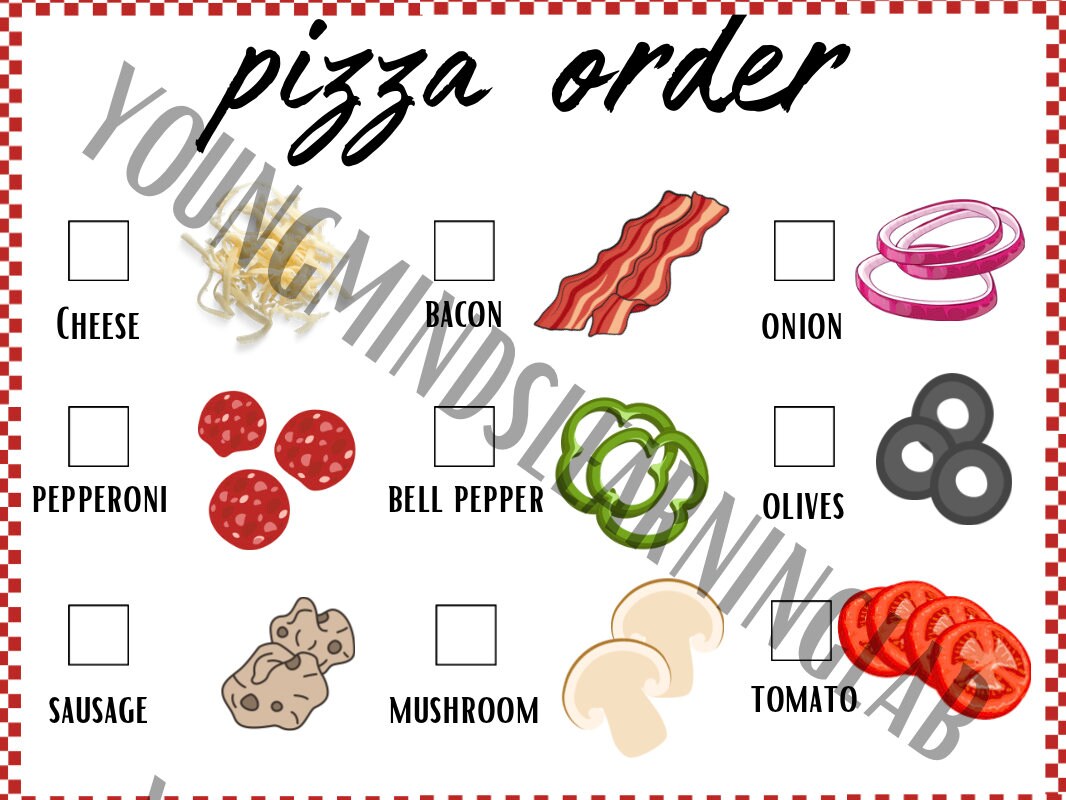 Let's Make A Pizza! Dramatic Play Pizza Parlor Printable - Etsy