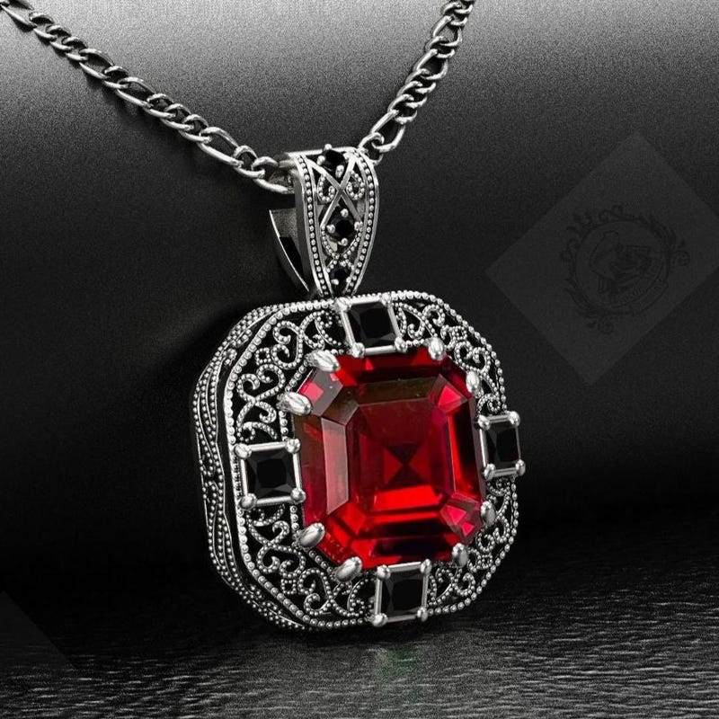 Lab Grown Garnet Chain - Etsy