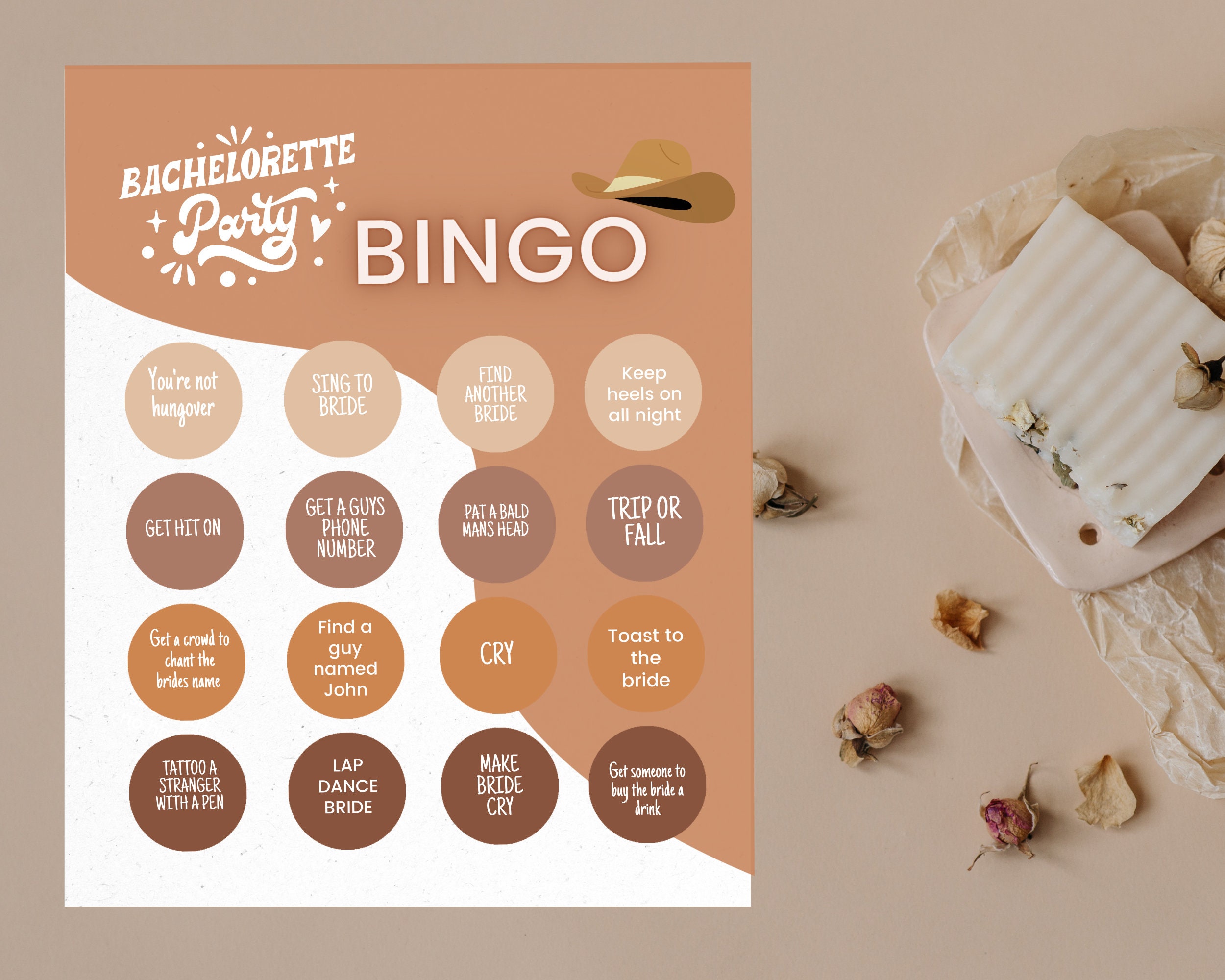 Western Party Bingo Game | Cowgirl Bachelorette Party Games ...