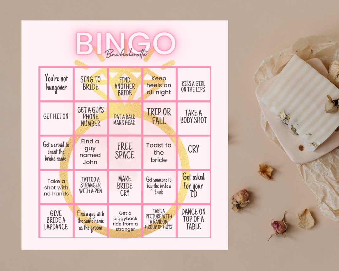 Bachelorette Party Bingo Game | Bachelorette Party Games | Bachelorette ...
