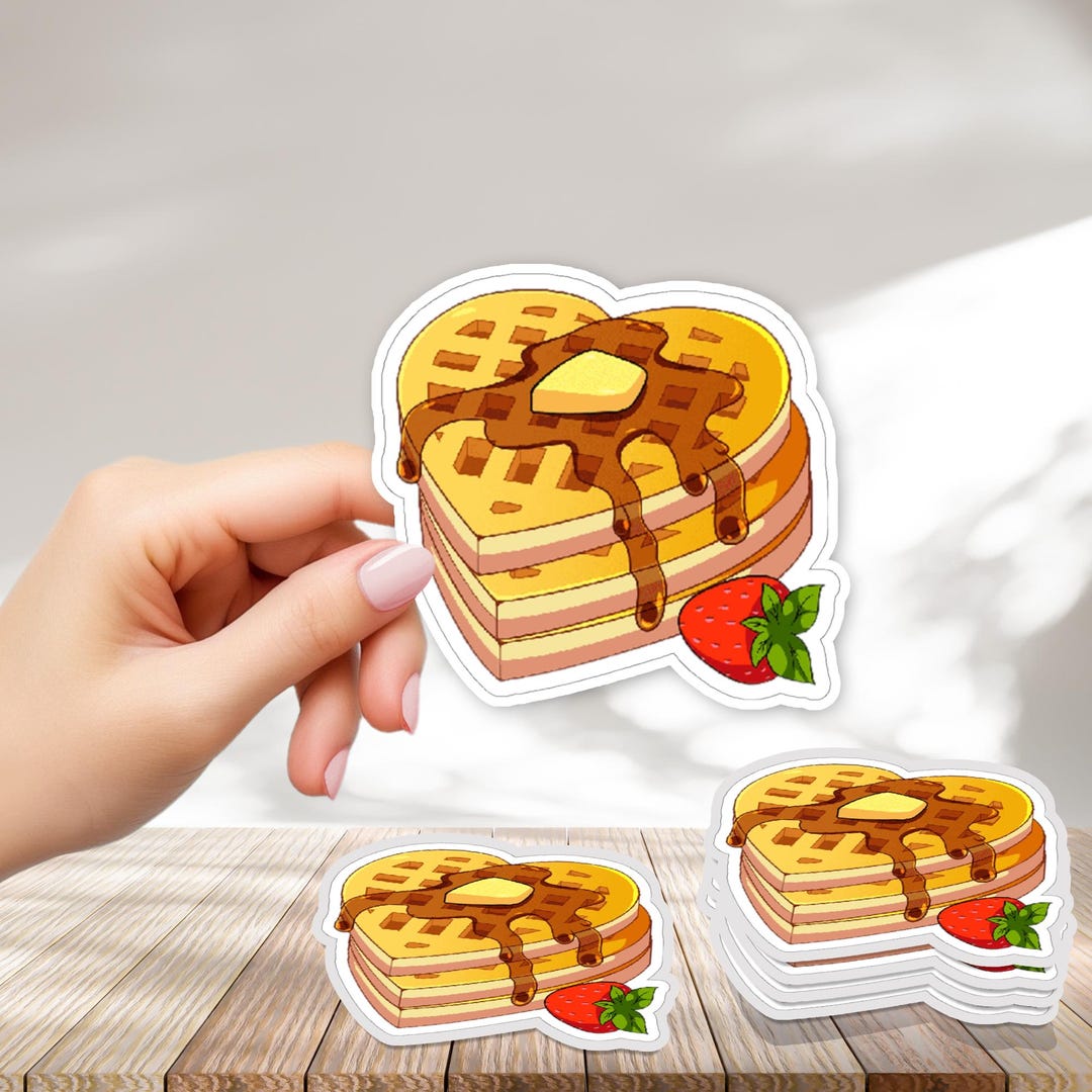 Cute Heart Pancakes Vinyl Die-cut Sticker Heart Pancakes Stickers Vinyl ...