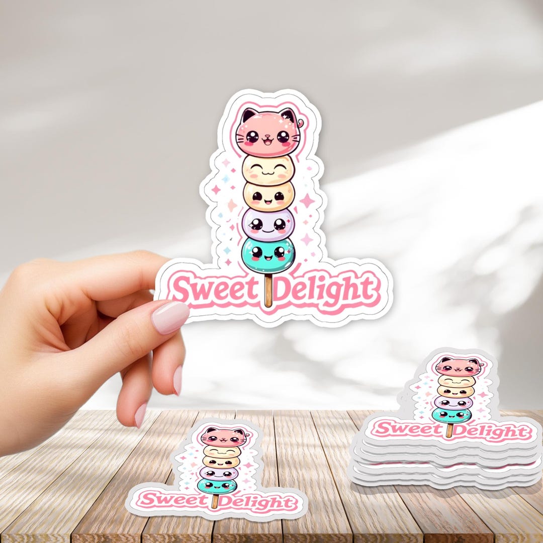Kawaii Sweet Delight Vinyl Die-cut Stickers Stickers Vinyl Stickers ...