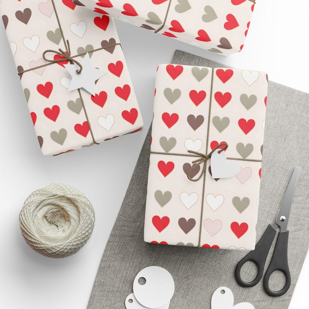 Valentines Day Gift Wrapping Paper Wrapping Paper Gift Happy Valentines ...