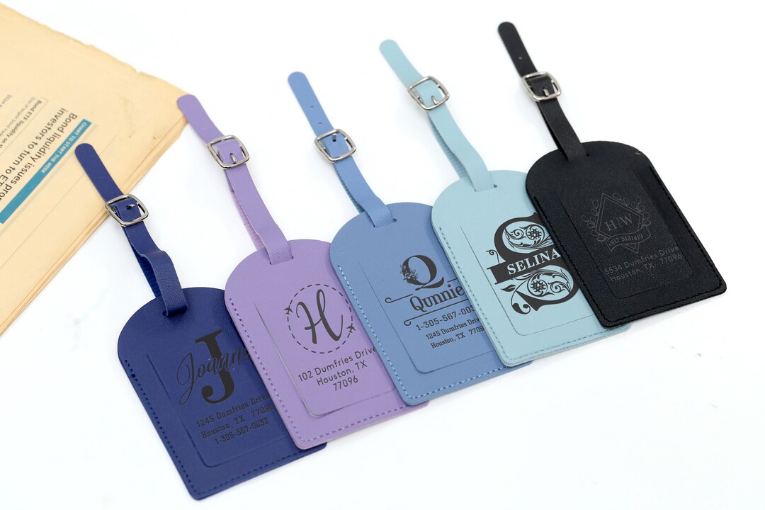 Monogram Luggage Tags, Travel Gifts, Customized Suitcase Tag, Corporate ...