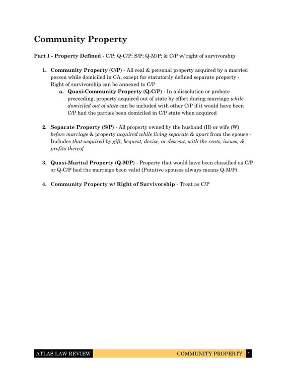 California Community Property Outline This Lawyer Went Viral For