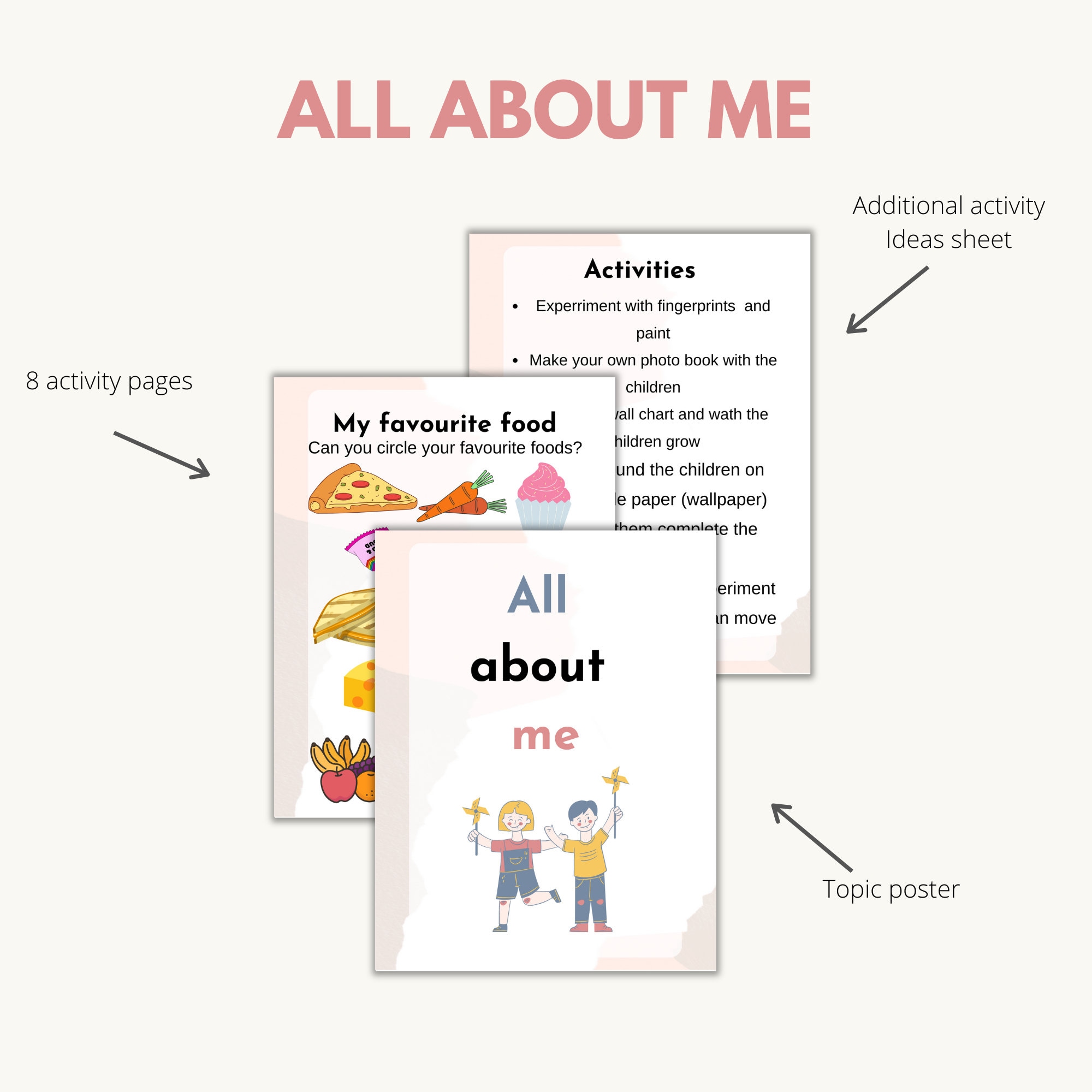 Children's All About Me Activity Learning Pack - Etsy