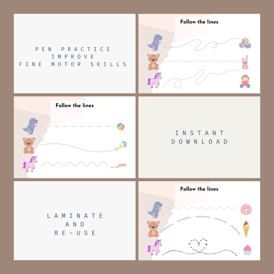 Preschool Tracing Activity Printable - Etsy