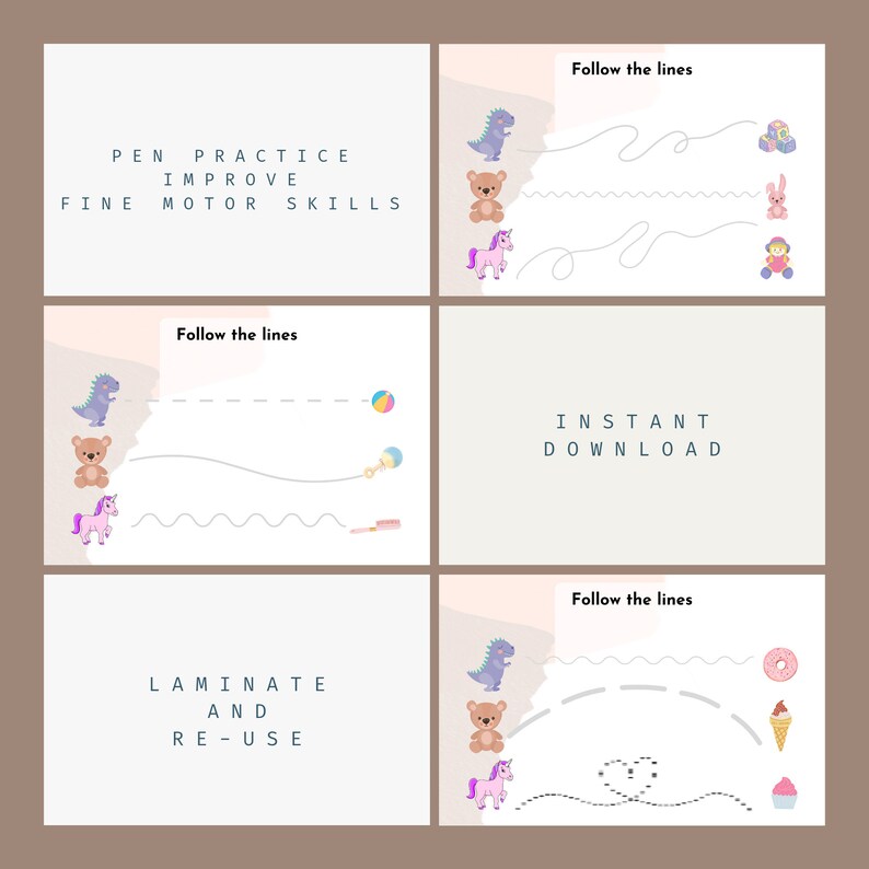 Preschool Tracing Activity Printable - Etsy