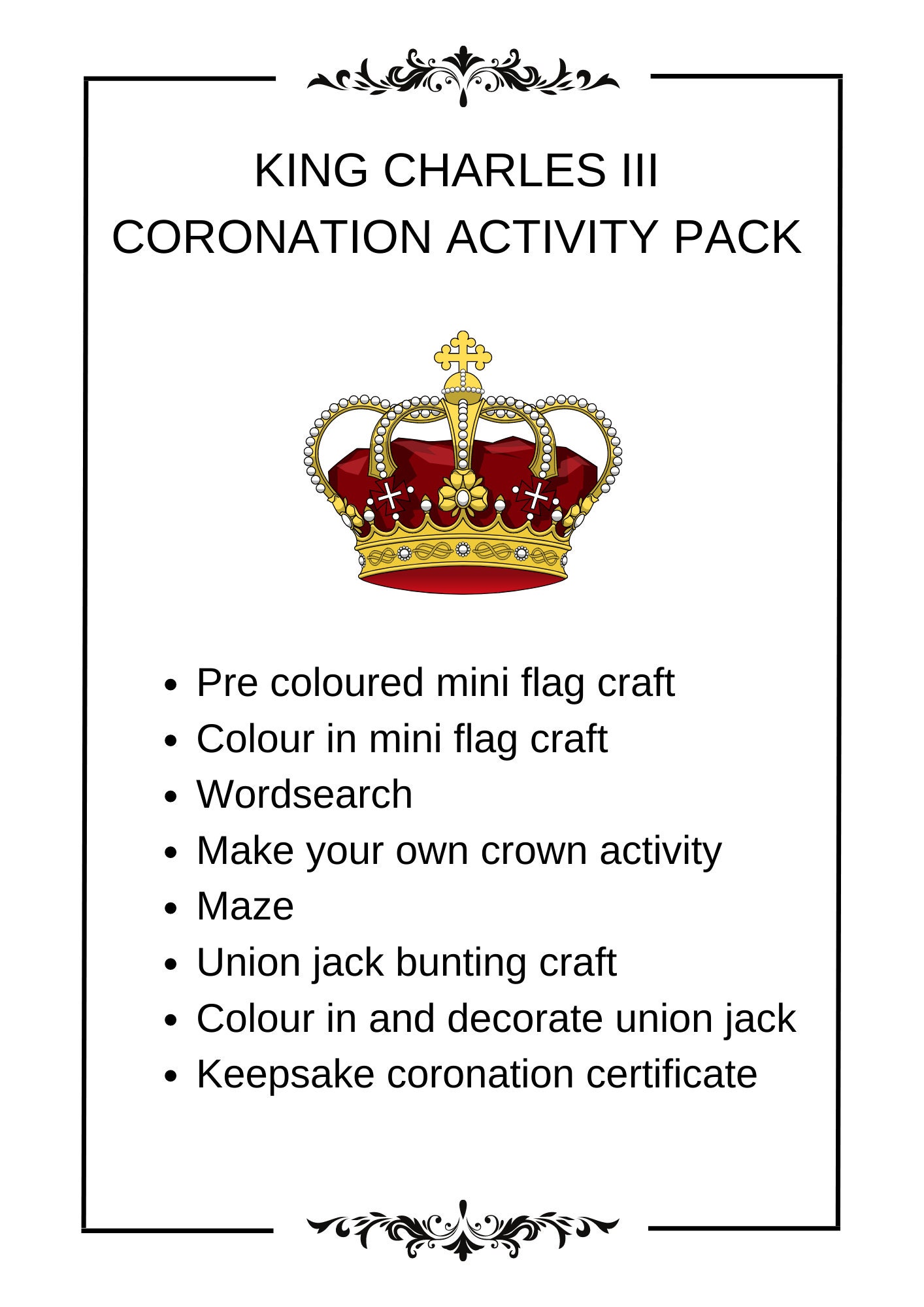 King's Coronation Activity Pack - Etsy