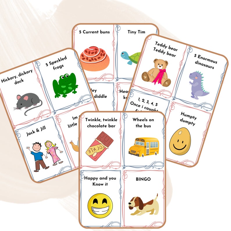 Nursery Rhyme Flashcards Activity Game - Etsy