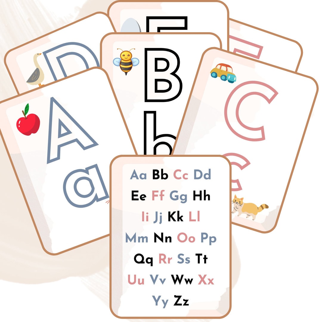 Children's Alphabet Cards Activity Game - Etsy