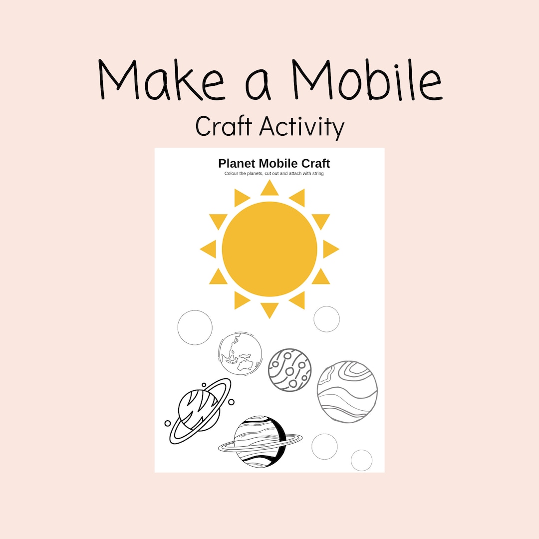 Children's 'make a Planet Mobile' Craft Activity - Etsy