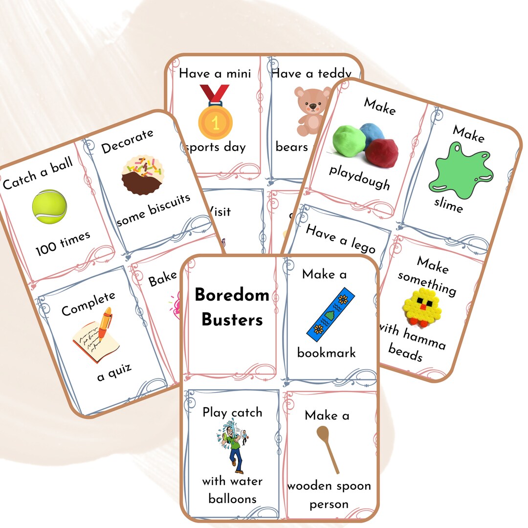 Children's Boredom Buster Flashcards - Etsy