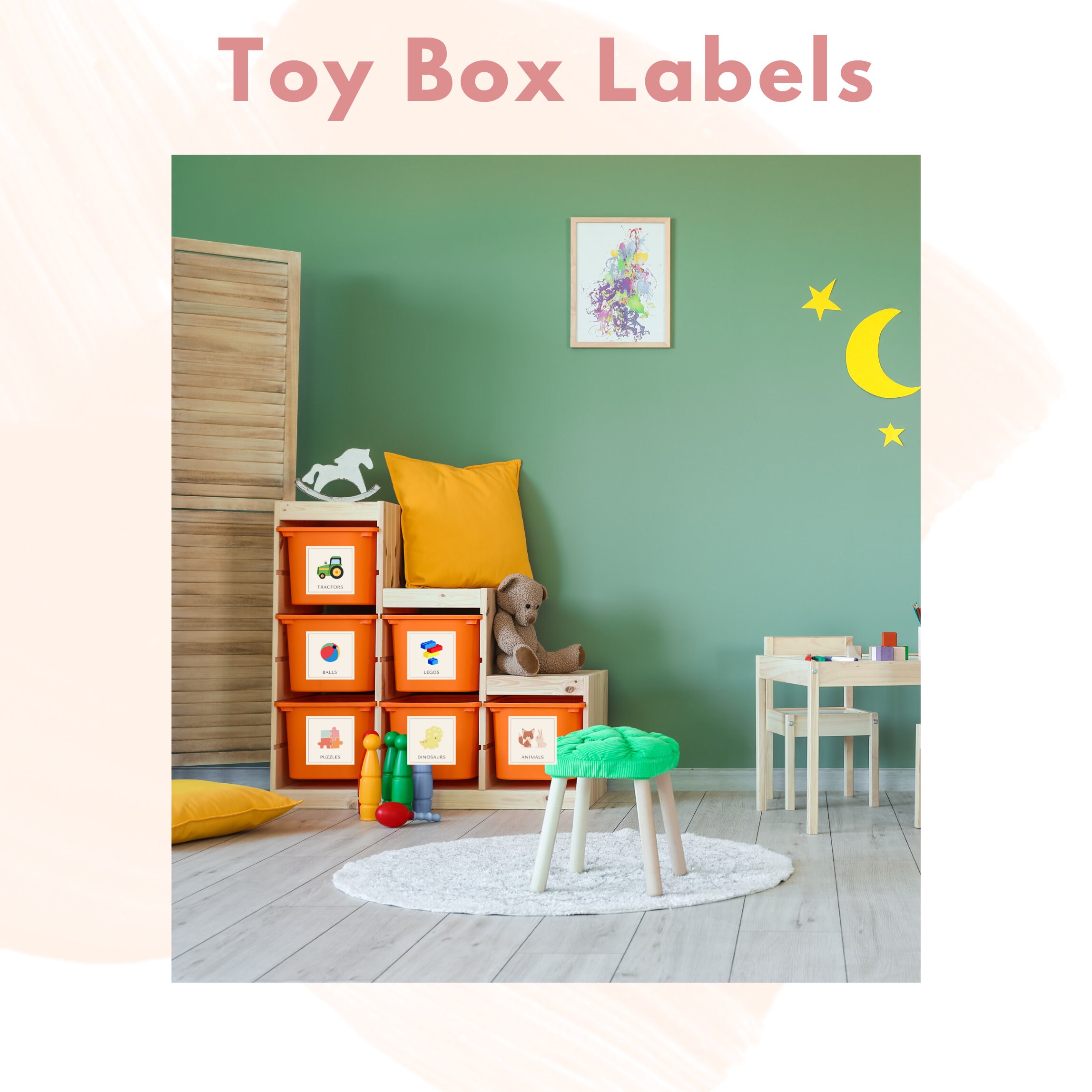Toy Box Labels INSTANT DOWNLOAD Preschool Playroom Homeschool Toy ...