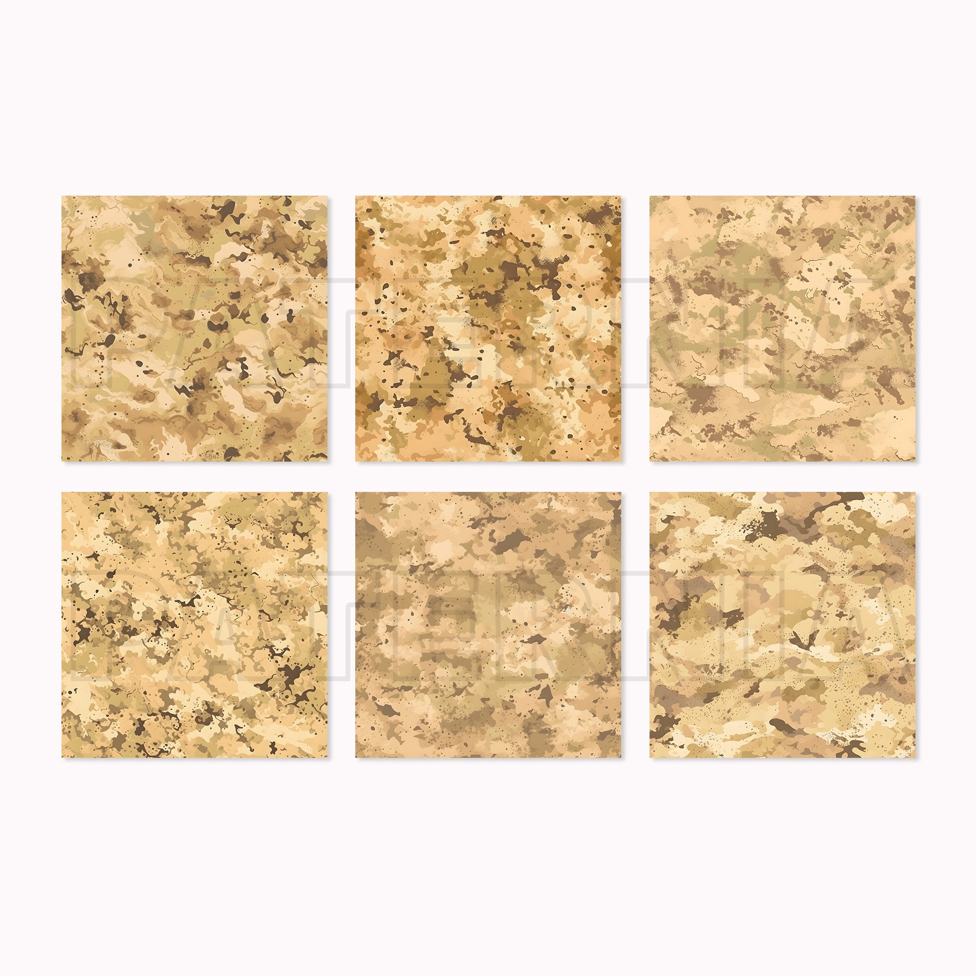 Desert Camo Seamless Patterns, Army Camouflage Sand Digital Paper ...