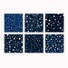 Navy Blue Stars Seamless Patterns, Simple White Stars Digital Paper ...