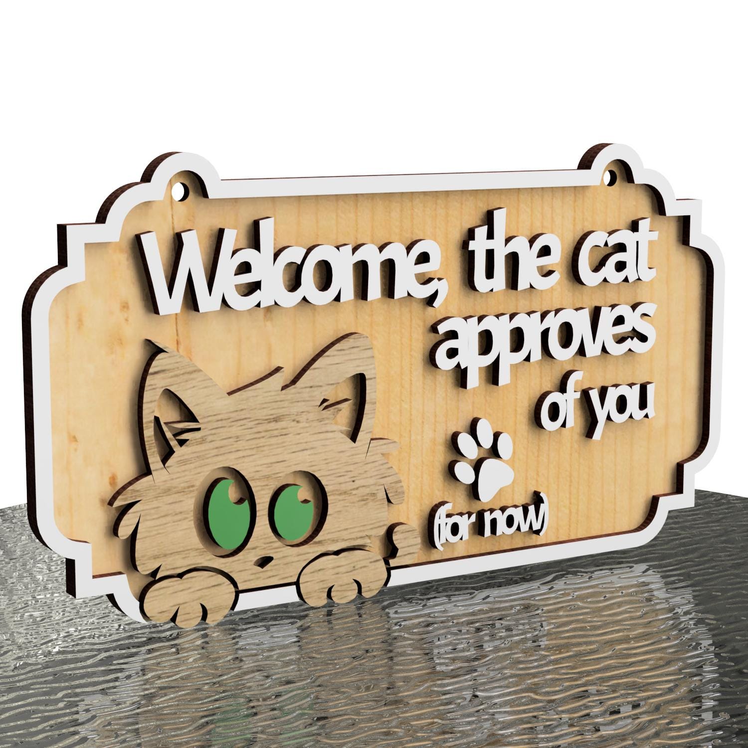 DIY Laser Cut Wooden Sign Plans (SVG, Pdf, Eps, DXF, Lbrn2) – “welcome ...